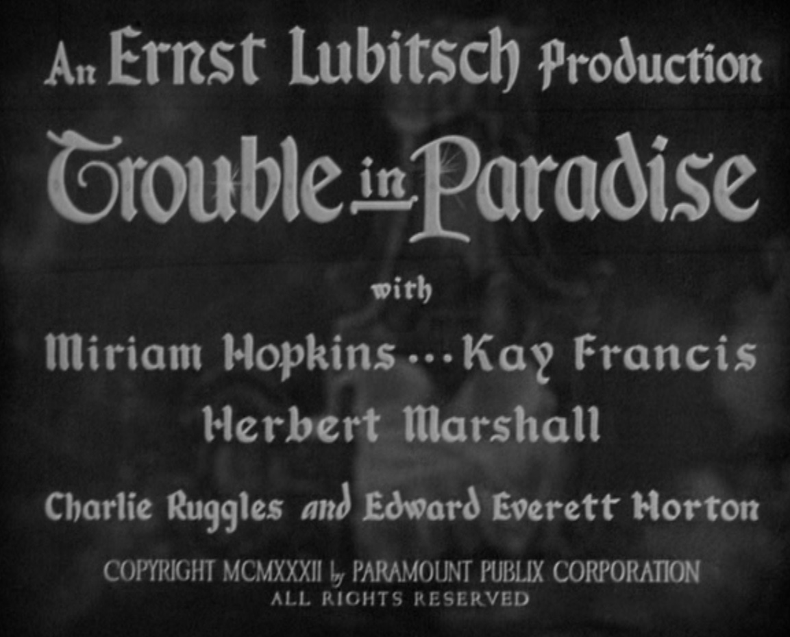 Trouble in Paradise (1932) Review, with Herbert Marshall, Kay Francis ...